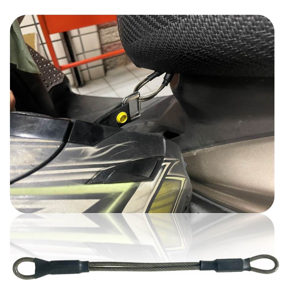 [Ready Stock] 1pc Motorcycle Helmet Anti-Theft Rope Helmet Storage Wire ...