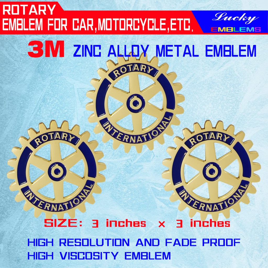 3inches Rotary International Emblem High Quality High Viscosity Non ...