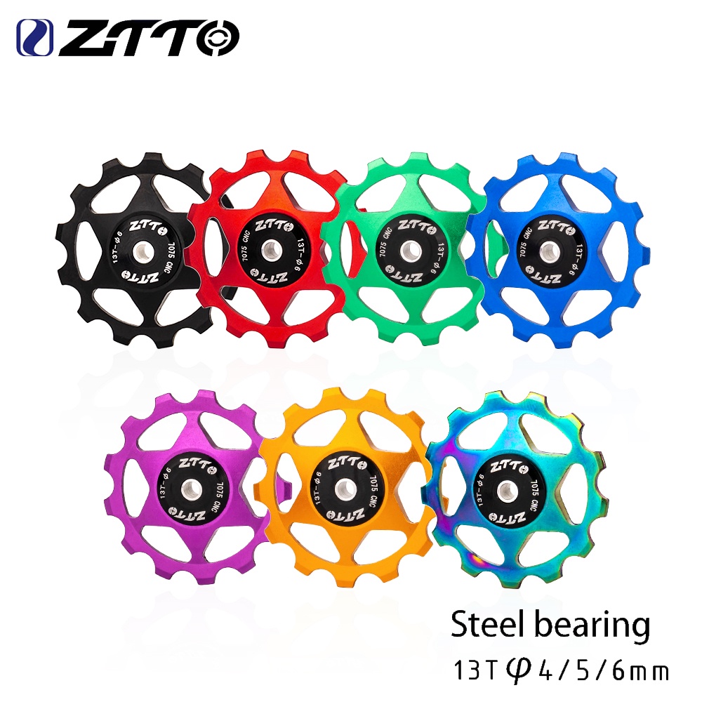 ZTTO 2PCS MTB Bicycle 13T Rear Derailleur Jockey Wheel 13T 14T Steel Bearing Pulley AL7075 CNC ...