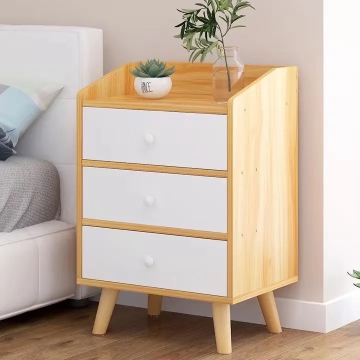 3 Drawers Modern Minimalist Bedside Table Book Organizer Display Table ...