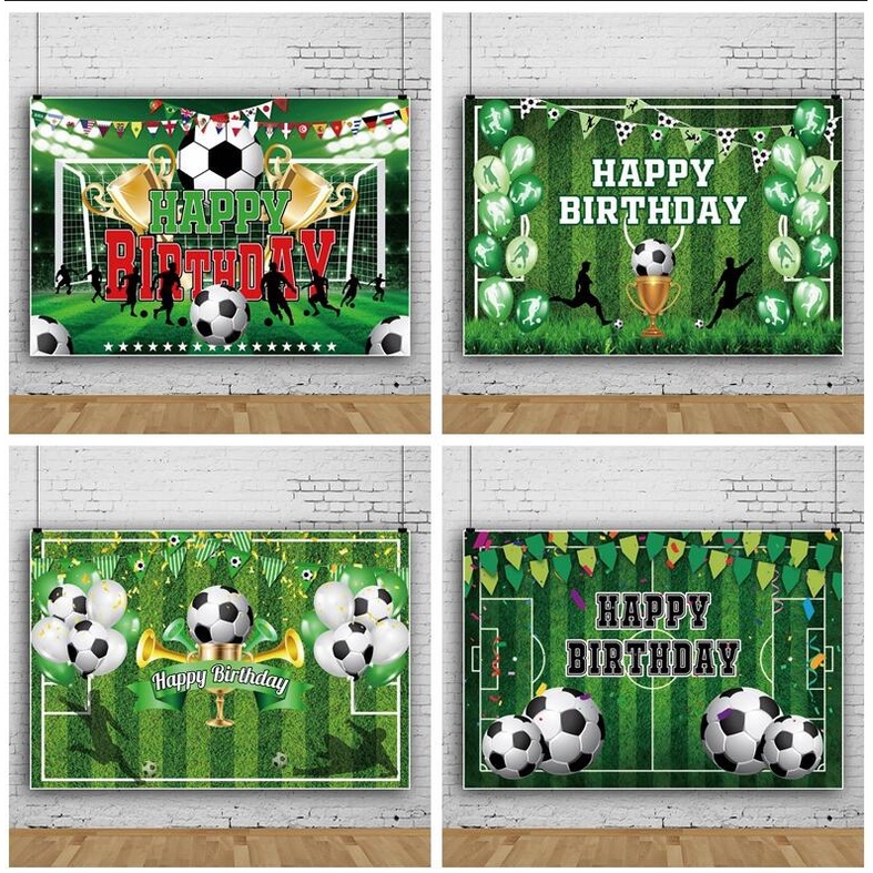 7x5ft Football Lawn Party Photography Backdrop Soccer Theme Boy ...