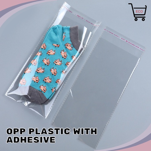 100pcs OPP with Adhesive Clear Plastic Poly Bag (Packaging for Mask ...