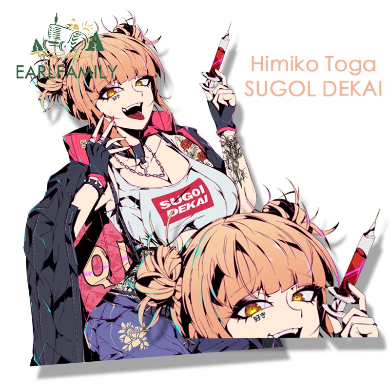 EARLFAMILY Himiko Toga Street Tattoo Fanart Peek Car Sticker Anime My ...