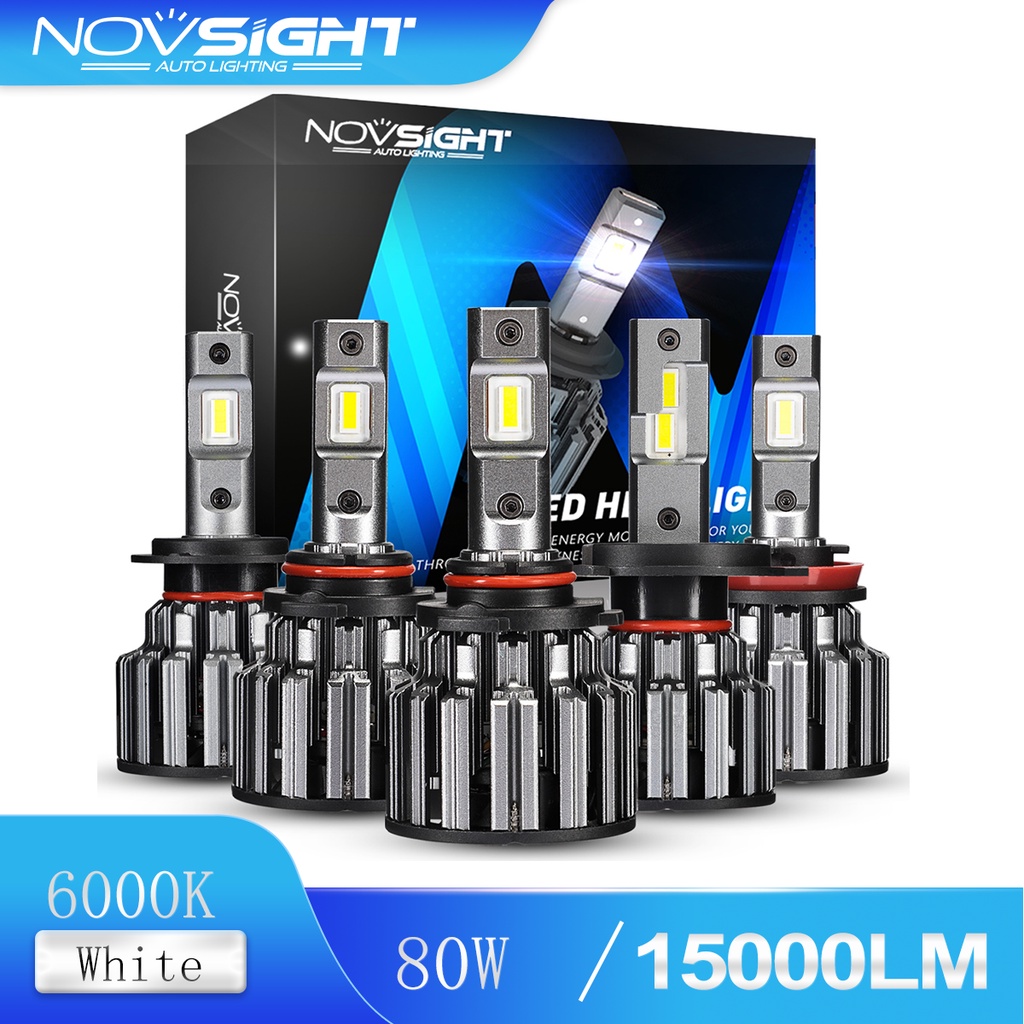 Novsight F03 H11 H7 H4 9005 9006 80W 6000K Car LED Headlight 15000LM ...