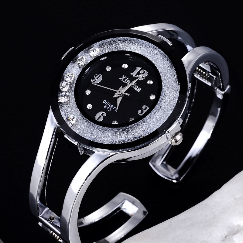 Luxury Women Bangle Watches Quartz Fashion Bracelet Watch Crystal ...