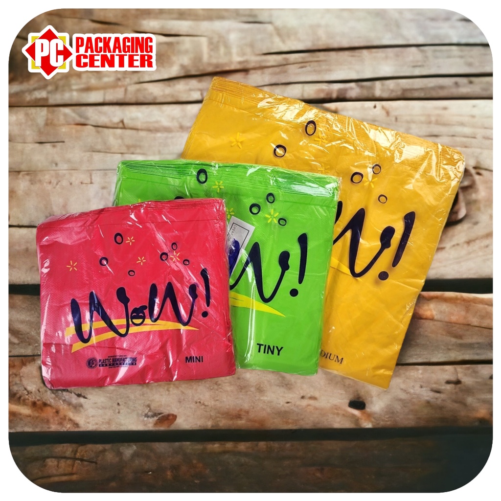 WOW Plastic Sando Bag Assorted Color by [80pcs] per pack (PC Packaging ...