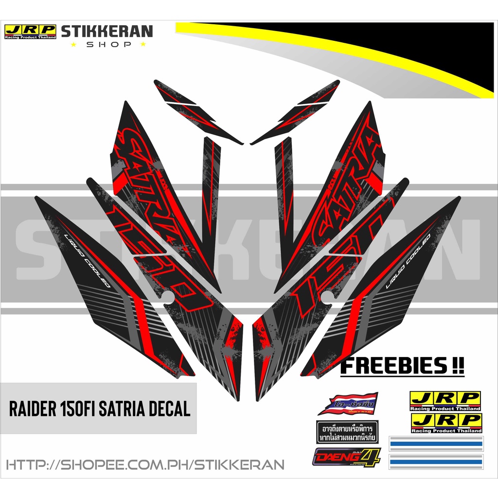 RAIDER 150FI SATRIA MALAYSIAN DECALS | Shopee Malaysia
