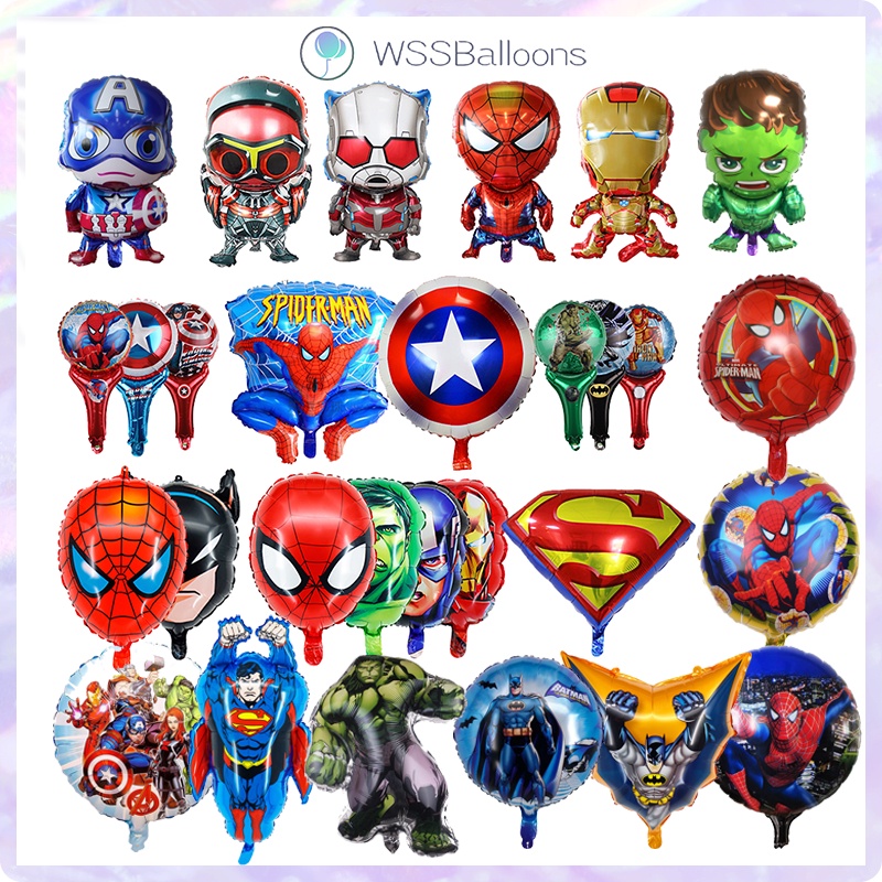 Marvel Themed Balloons Spiderman Balloons Hulk Balloon Iron Man Batman ...