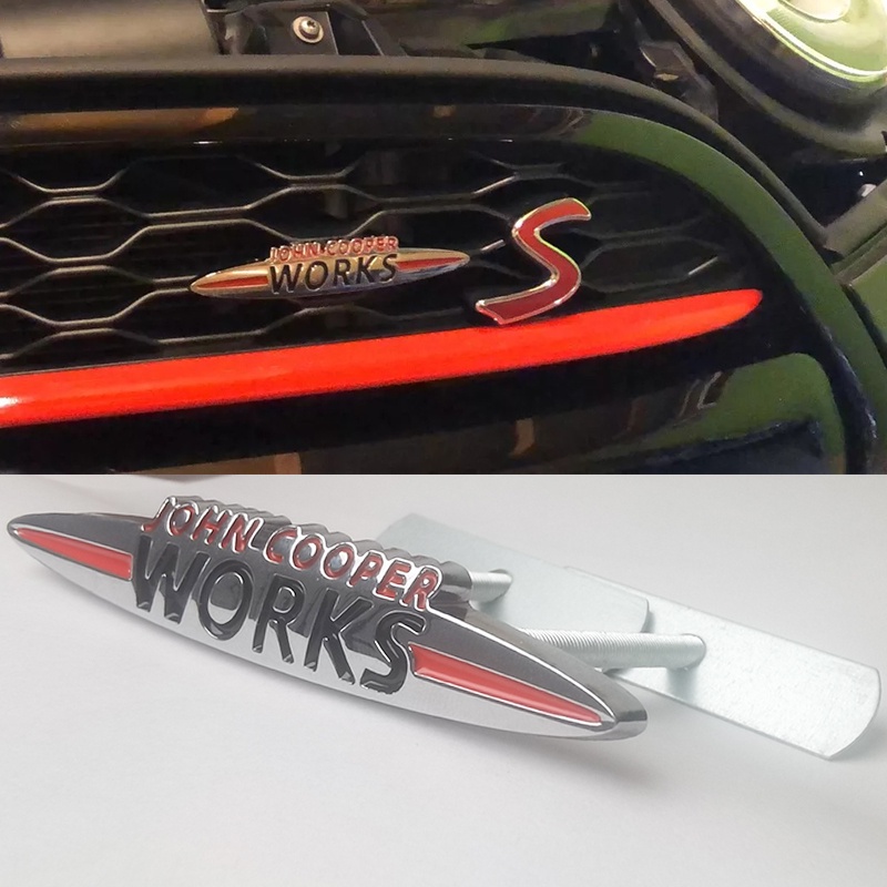 Car John Cooper Works Emblem Stickers Grille Badge For Mini Cooper JCW ...