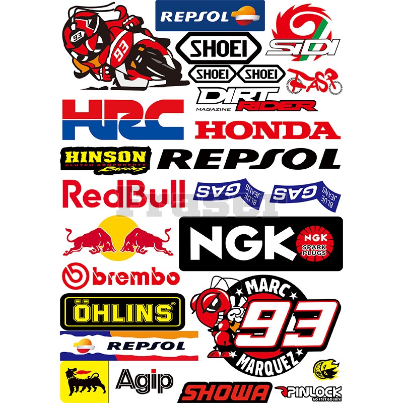 Motorcycle Body Sticker Motogp vinyl Helmet Electric Vehicle Auto Parts ...