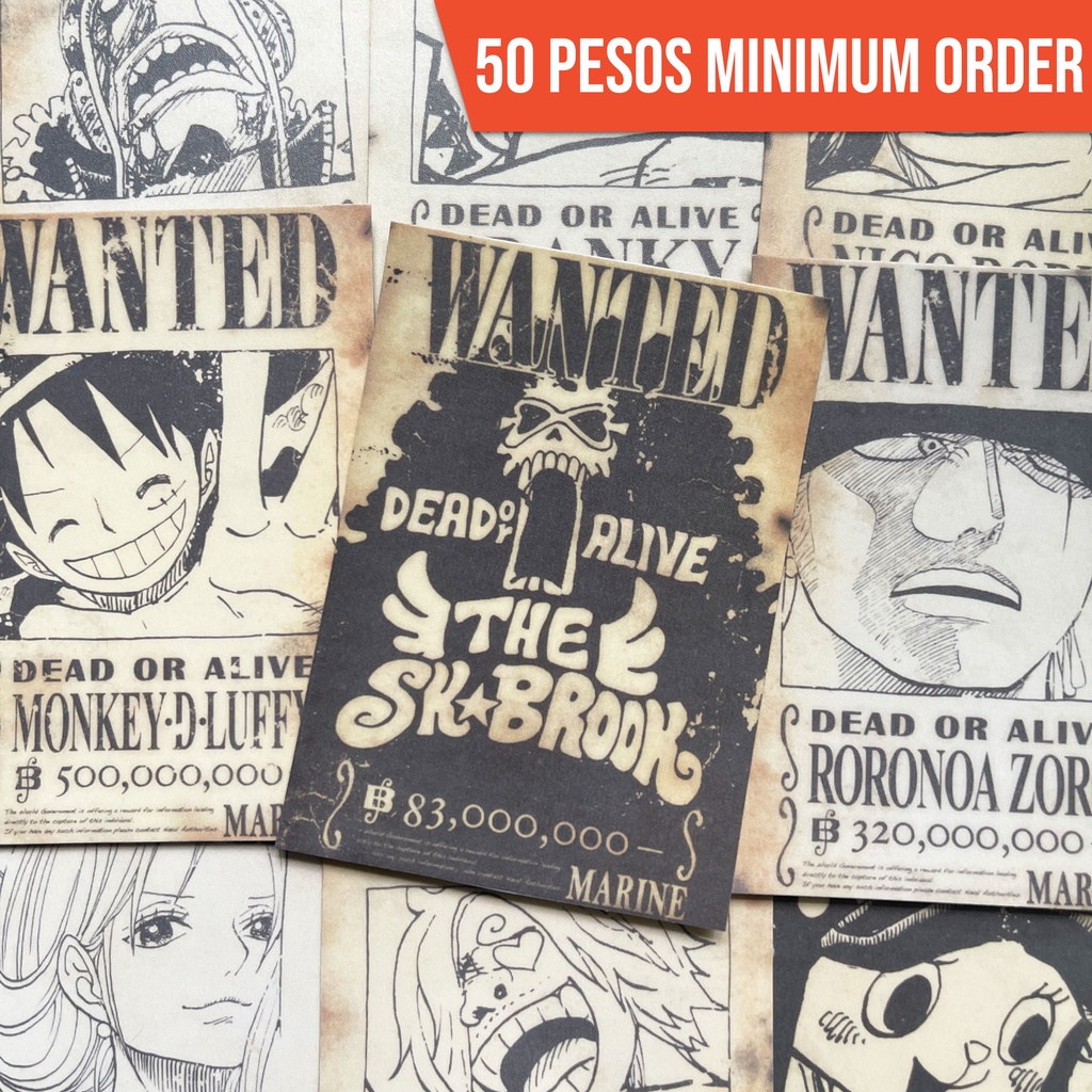 One Piece Wanted Anime Themed Merch (Photocards, Postcards) | Shopee ...