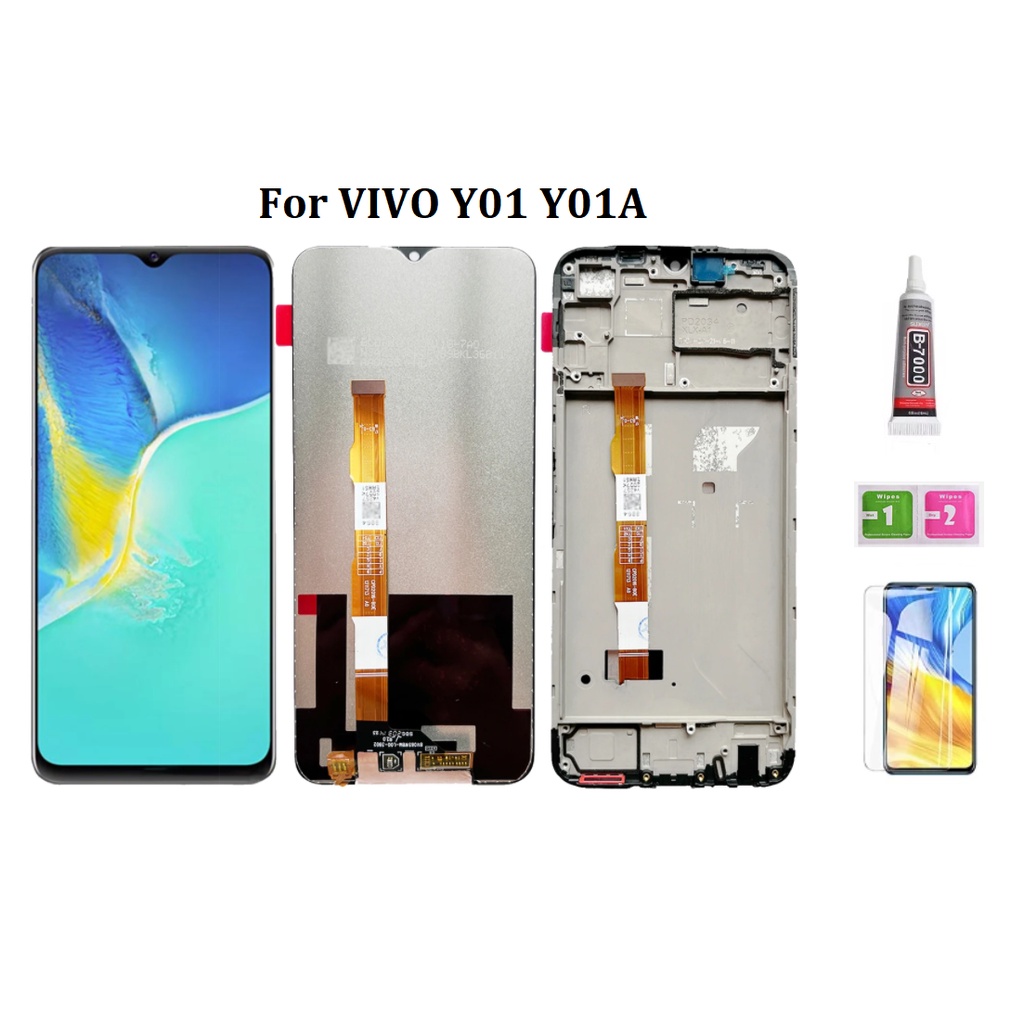 LCD with Frame For VIVO Y01 Y01A Y01S Y10 LCD Display with Touch screen Glass Panel Monitor ...
