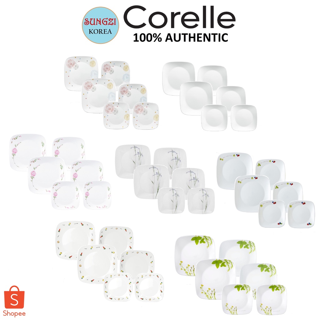 CORELLE Square Dinnerware 6 Piece Set | Shopee Malaysia