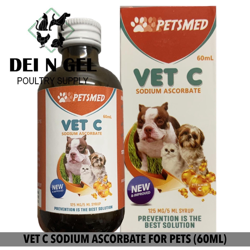 PETSMED VET C VITAMIN C SODIUM ASCORBATE FOR DOG AND CAT (60ML ...