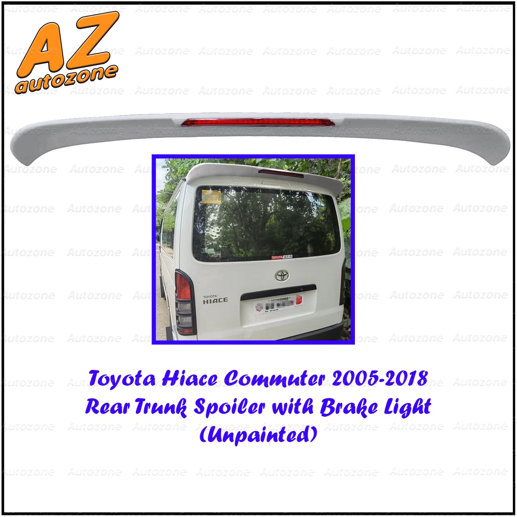 Toyota Hiace Commuter 2005-2018 Rear Trunk Spoiler With Break Light ...