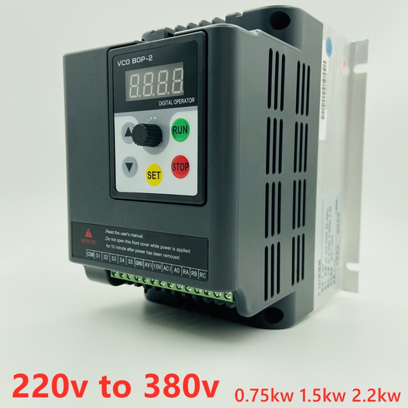 vfd 3kw 4kw 220v to 380v single phase input 380v 3 phase output AC Frequency Inverter AC drives ...