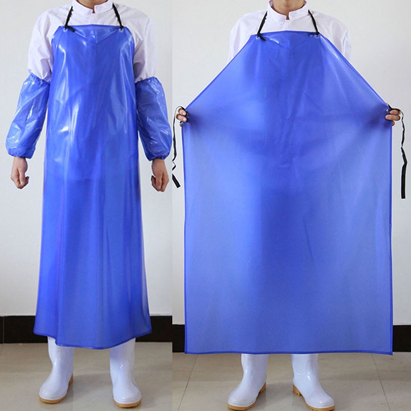 PVC Apron Extra long Waterproof Double Sided Oilproof apron aprons ...