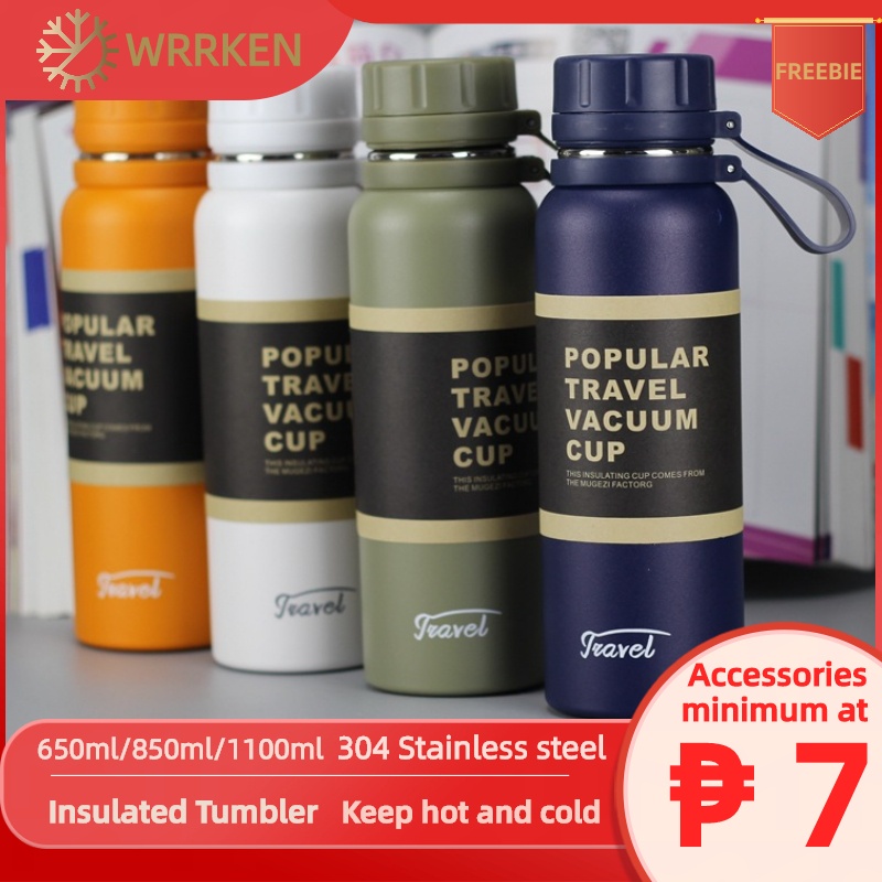Tumbler Insulated Vacuum Thermos Stainless Steel Sport Water Bottle 650ml 850ml 1100ml | Shopee ...