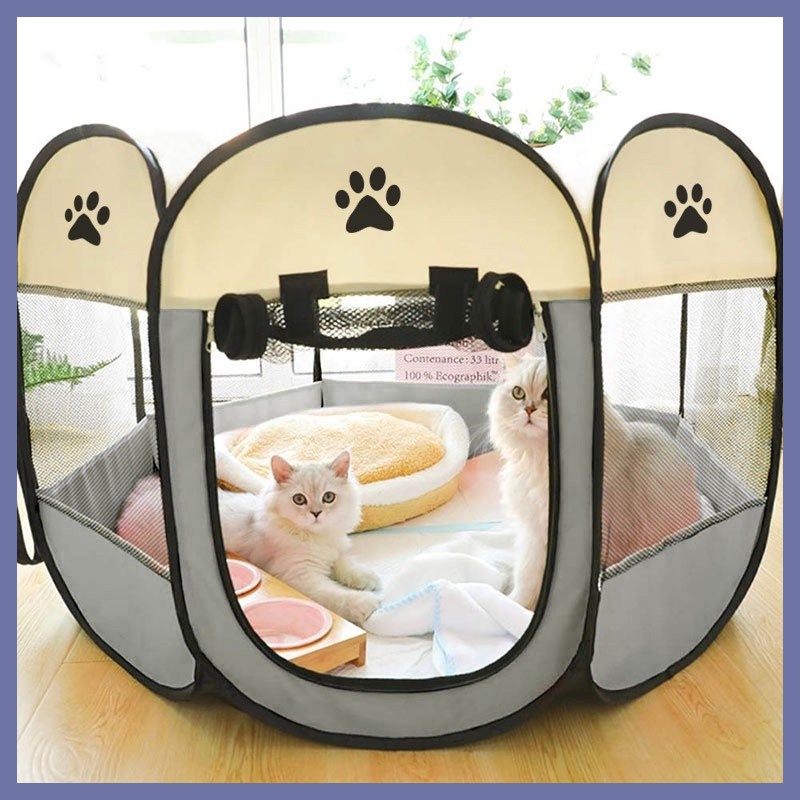 [Ready Stock] Cat Tent Rumah Kucing Cat House Portable Folding Outdoor ...