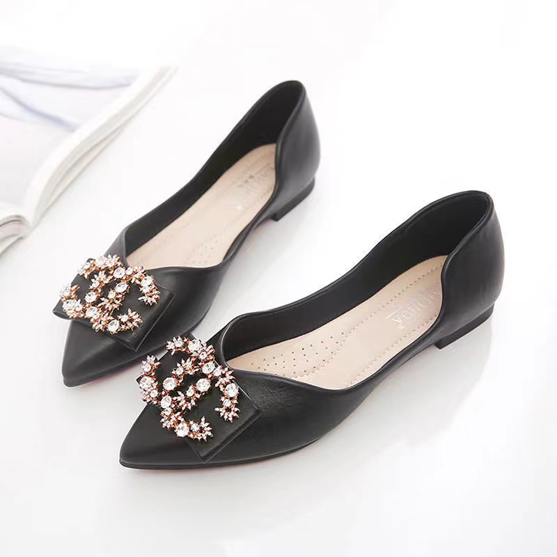 Ready stock Kasut Perempuan Fairy Flat Shoes Woman Pointed Toe Pump ...