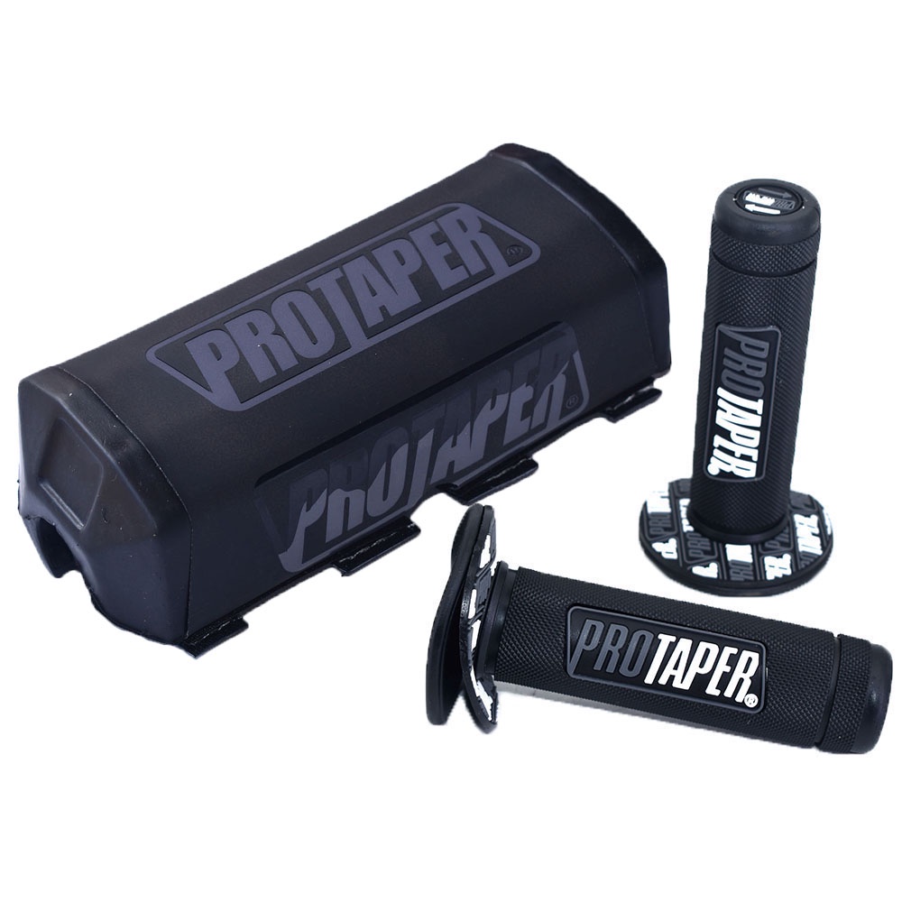 Handle Grips with Pro Taper Handlebar Pad Fat Bar Chest Protector Cross ...