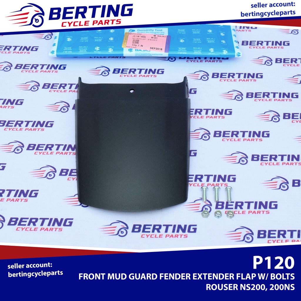 FRONT MUD GUARD FENDER EXTENDER FLAP WITH BOLTS Rouser NS200 200NS ...