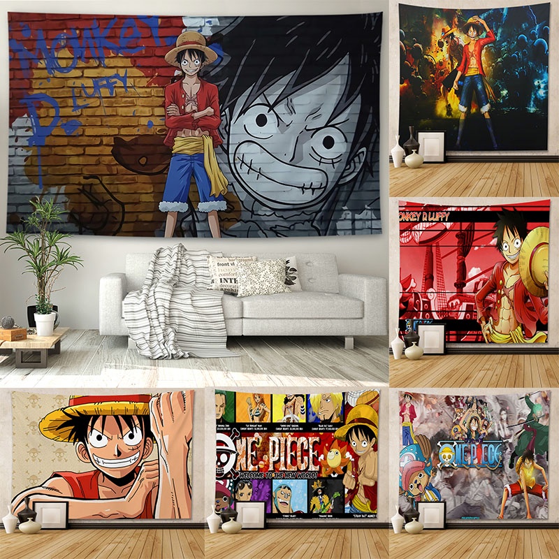 Luffy One Piece Series Decorative Tapestry Living Room Bedroom ...