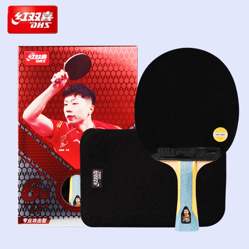 Genuine DHS Professional Table Tennis Racket With Hurricane 8 Rubber FL ...