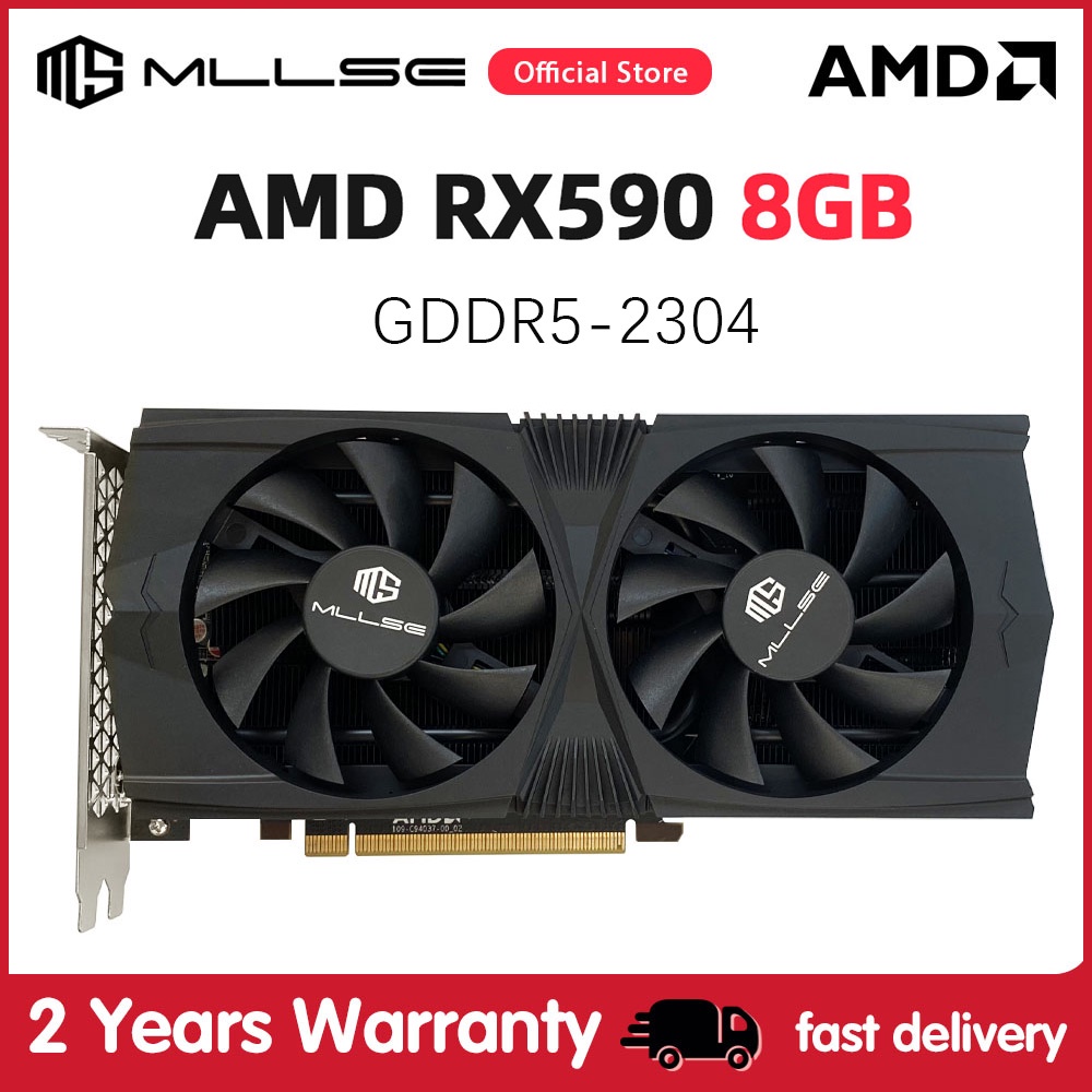 MLLSE 100% New Graphics Card AMD RX 590 GME 8GB Gaming GDDR5 256Bit ...