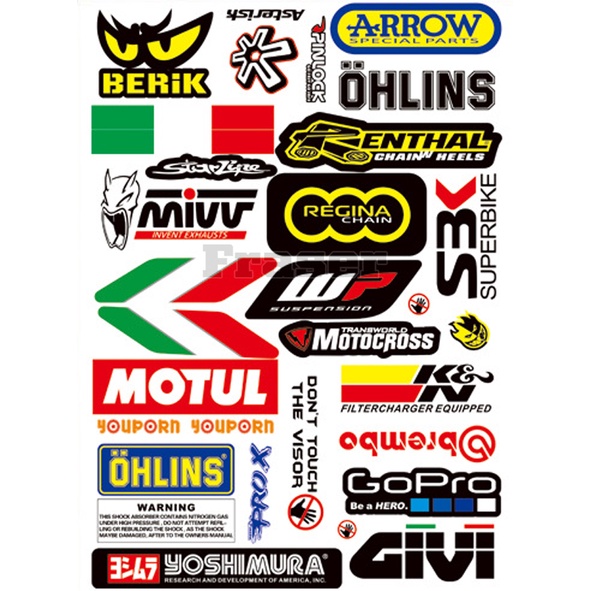 Motorcycle Body Sticker Motogp vinyl Helmet Electric Vehicle Auto Parts ...