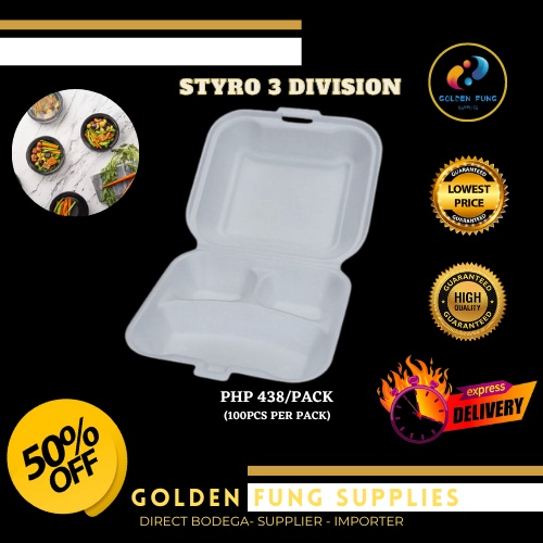 STYRO 3 DIVISION (100 pieces) | Shopee Malaysia
