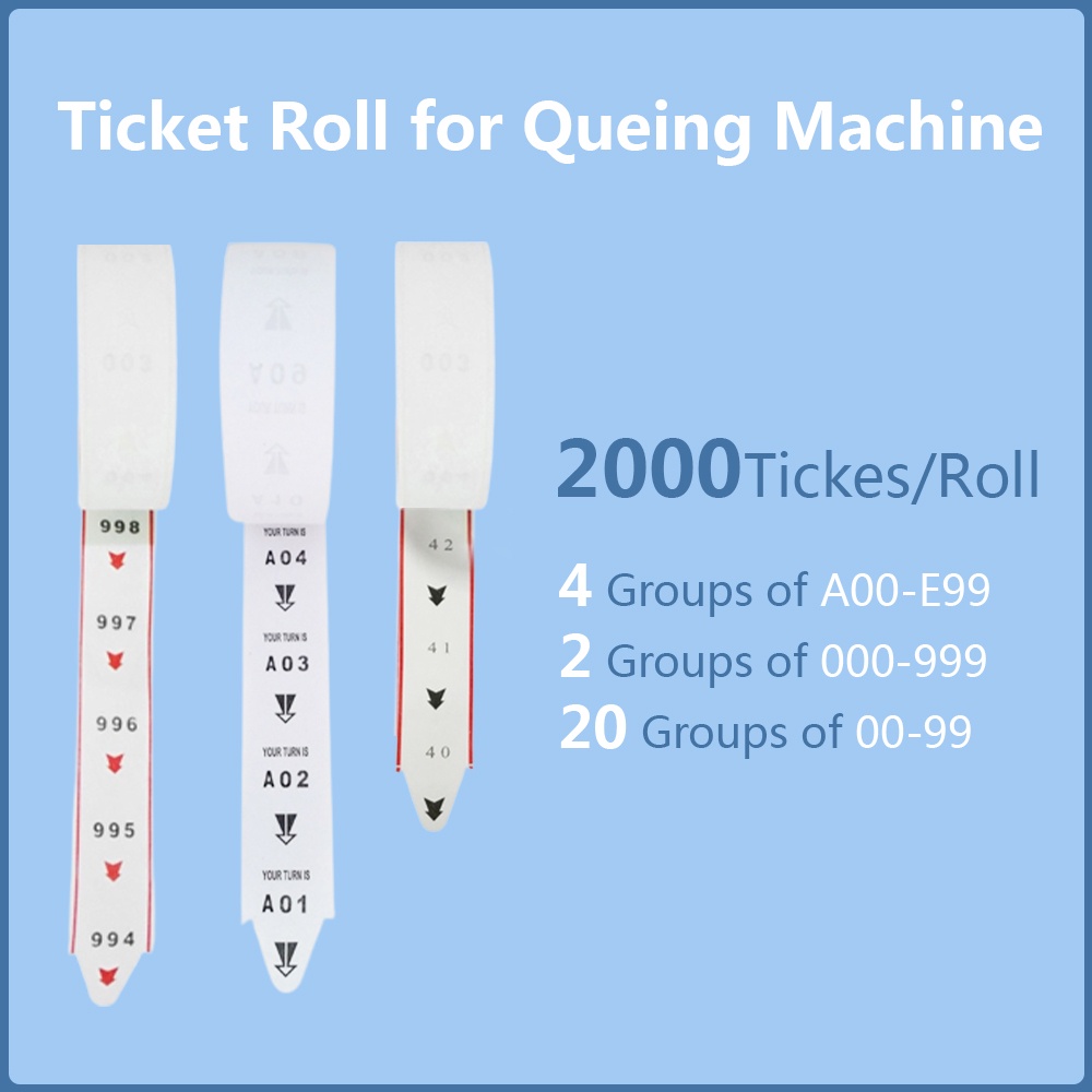 Queue Ticket White Take A Number Tickets Queue Tape for K-T Queue ...