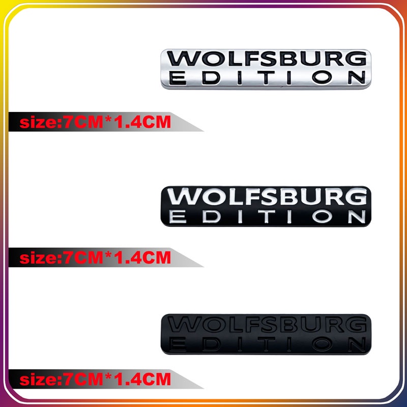Car Styling Badge Stickers WOLFSBURG EDITION Metal Emblem Body Decals ...