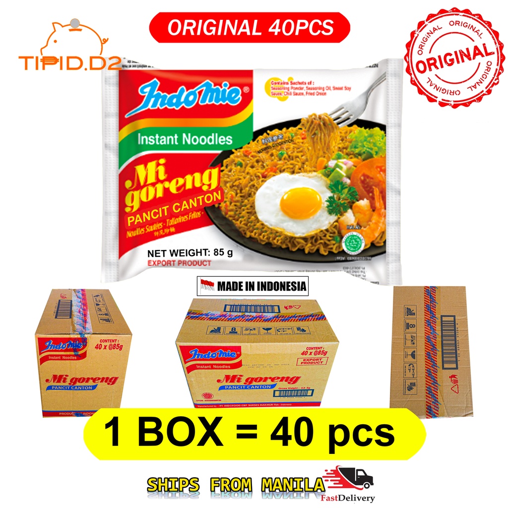 Indomie Mi Goreng 40 PACKETS Dry Noodles 85g/pack | Shopee Malaysia