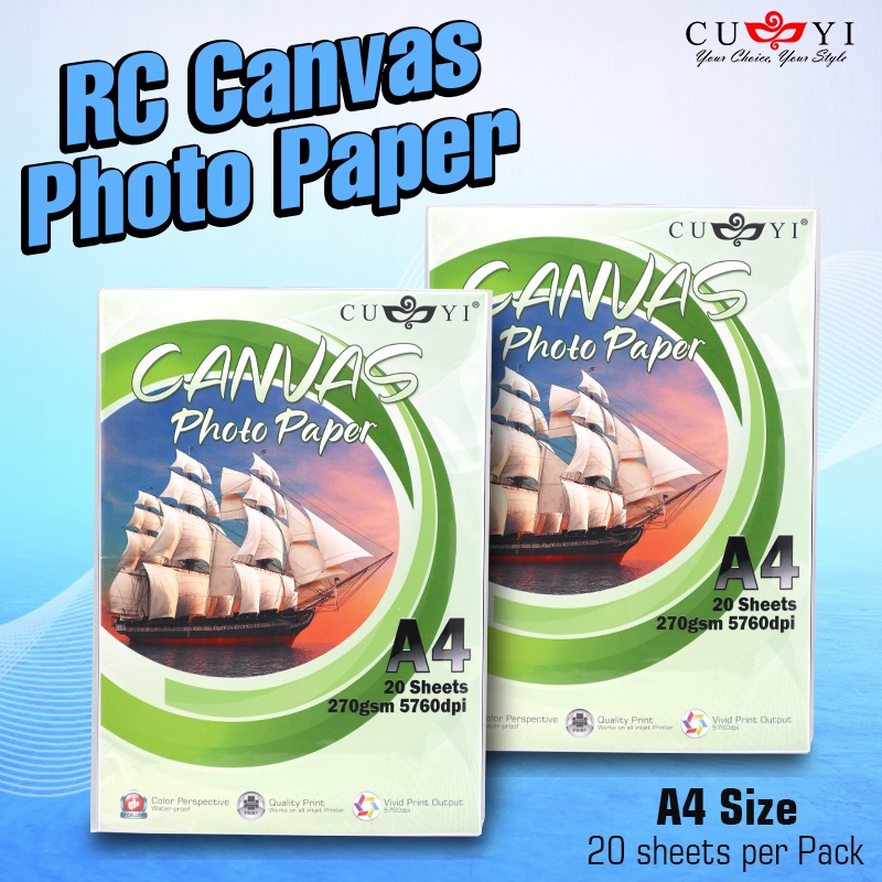 Cuyi Canvas Photo Paper 270gsm A4 Size No Back Print Photo Paper 20 ...