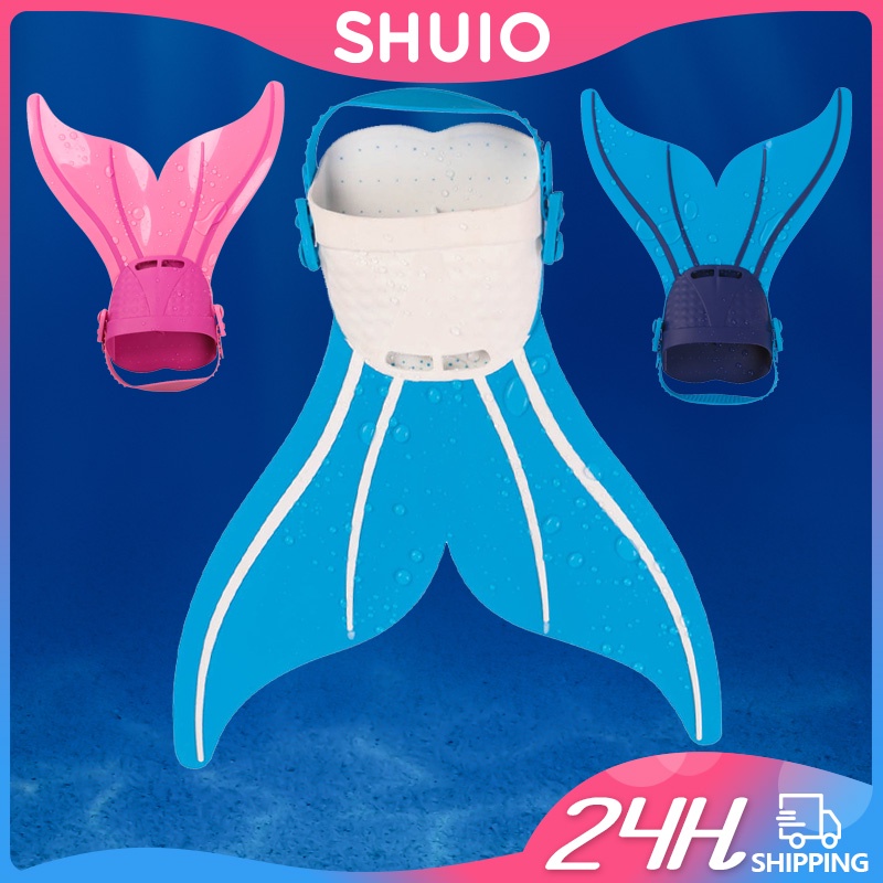 SHUIO Kids Swimming Fins Mermaid Flipper Submersible Tail Monofin ...