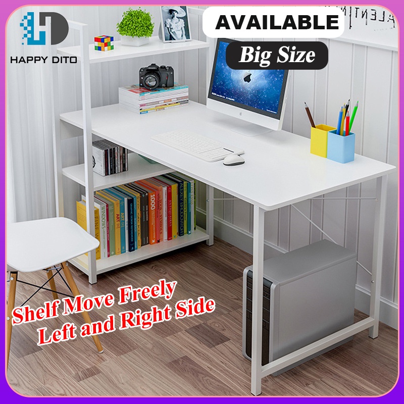 Computer Desk Drawer Study Table Wood and Metal Gaming Table Desk with ...