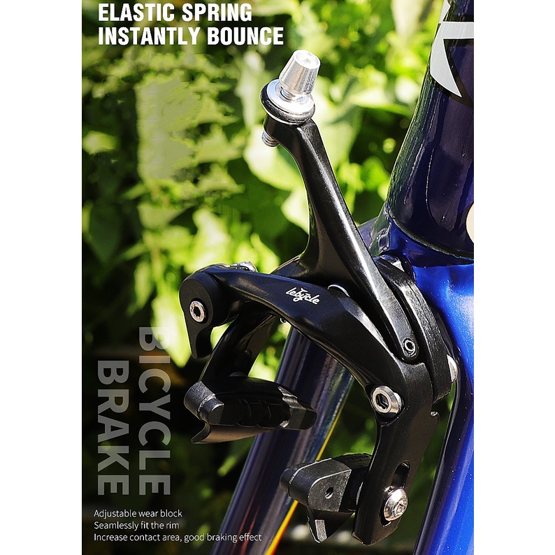 Road Bike C Brake Caliper 47-57mm Stroke Front & Rear Bicycle Caliper ...
