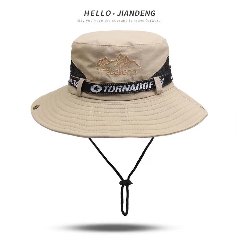 fisherman hat men and women with windproof rope sun protection basin ...