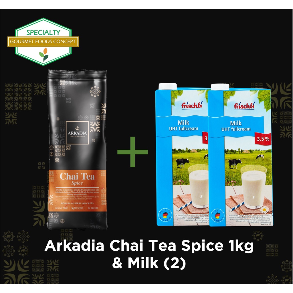 ARKADIA CHAI TEA SPICE 1KG & FRISCHLI MILK 1L x2 | Shopee Malaysia