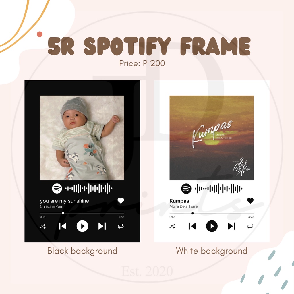 Customized Spotify Code on Frame (5R Spotify code frame) | Shopee Malaysia