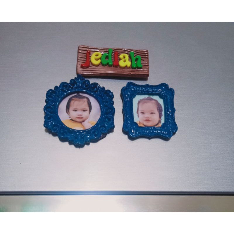 (SET OF 3 pieces) Personalized/ Customized Ref Magnet ( Name and 2 ...