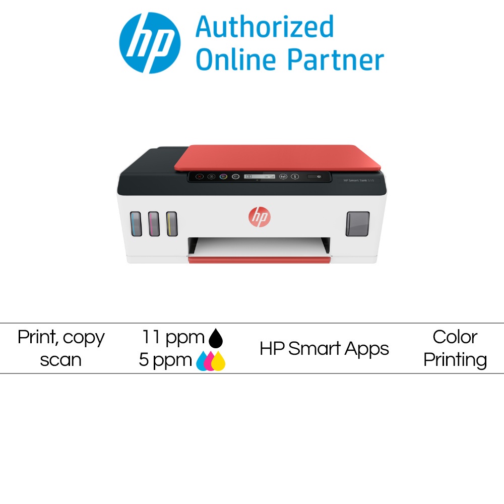 HP 519 Wireless All-in-One Coral 519 AIO Smart Tank Printer | Shopee ...