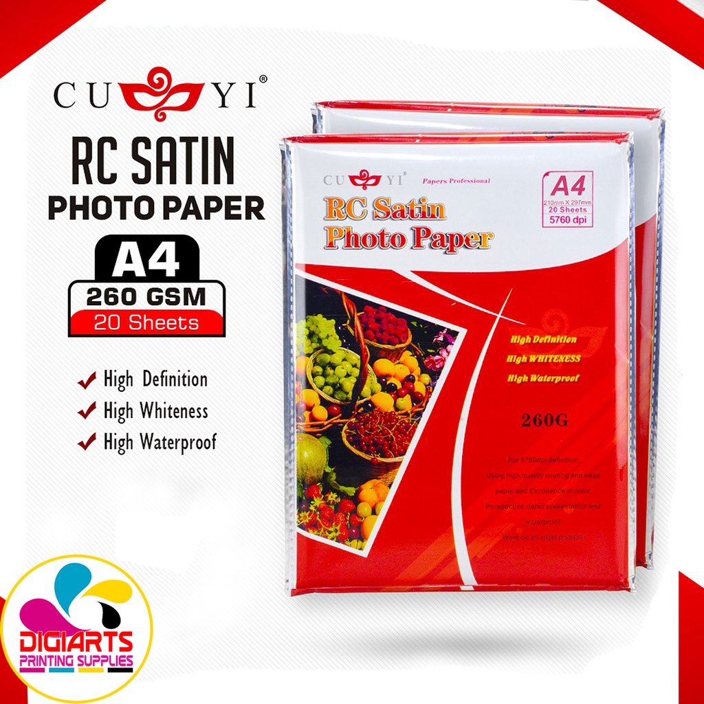 a4 size cuyi rc satin photo paper | Shopee Malaysia