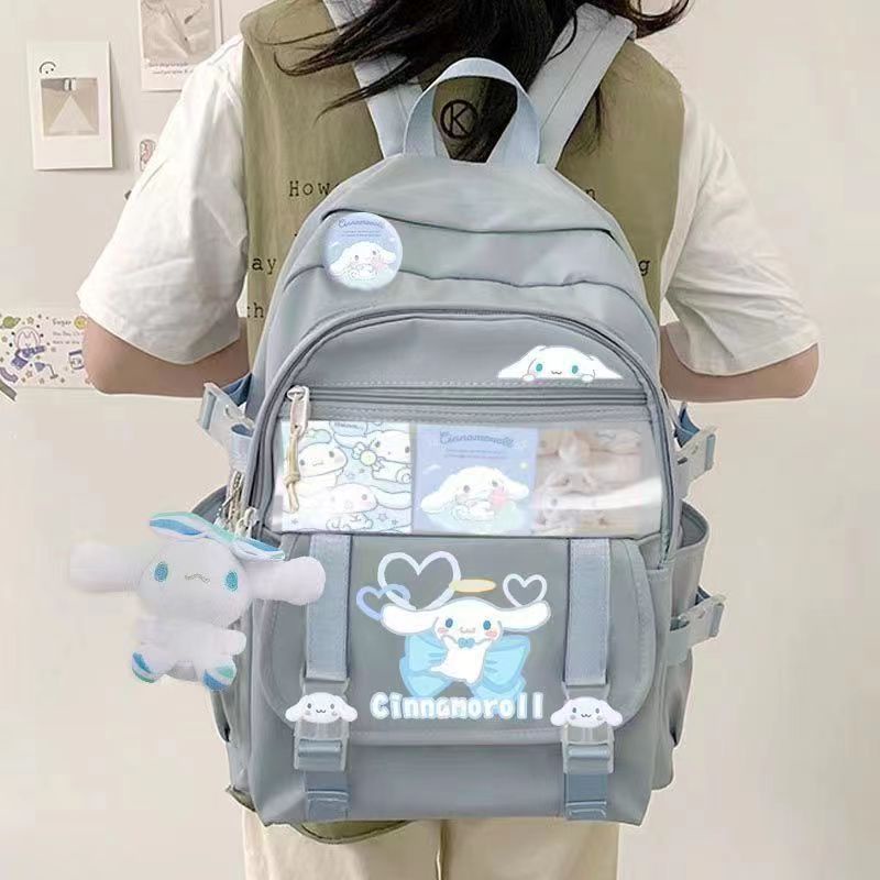 Sanrio Cartoon Large-capacity Student Backpack Kuromi Cinnamon Korean ...
