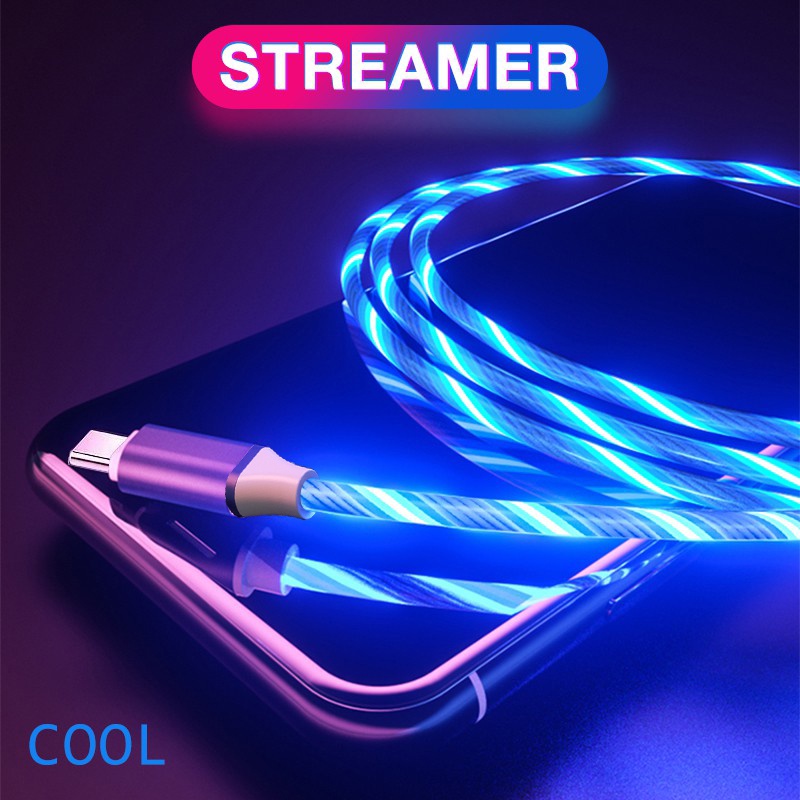 BlueWow Three-In-One Streamer Data Cable For Apple/Micro/Type C ...