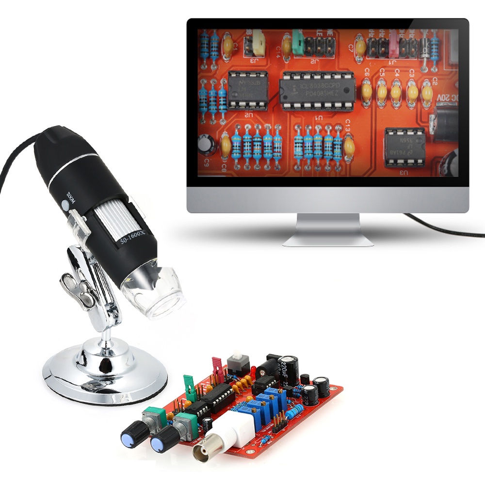 1600X Zoom in USB Digital Microscope Belt OTG Functional Endoscope 8 ...