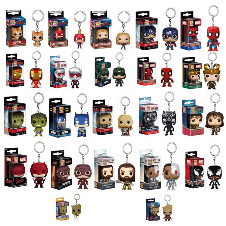 HOT FUNK POP Dc Justice League Character Pocket Keychain Vinyl Doll ...