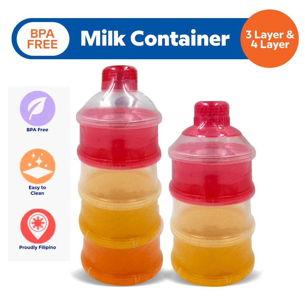 PD 3 Layer 80ml BPA Infant Formula Feeding Milk Powder Airtight Travel ...