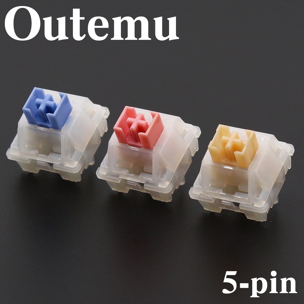 Outemu Switches Lubed Mechanical Keyboard Switch 5Pin Silent Tactile Linear Cream Yellow Blue ...